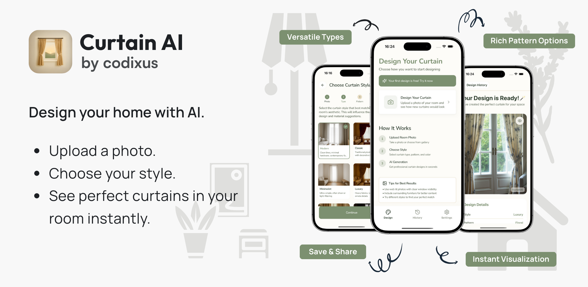 AI Curtain Design Tool - Free Interior Design | CurtainAI